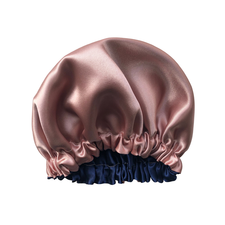 Bonnet en Satin double face Rose / Bleu | Herbonata